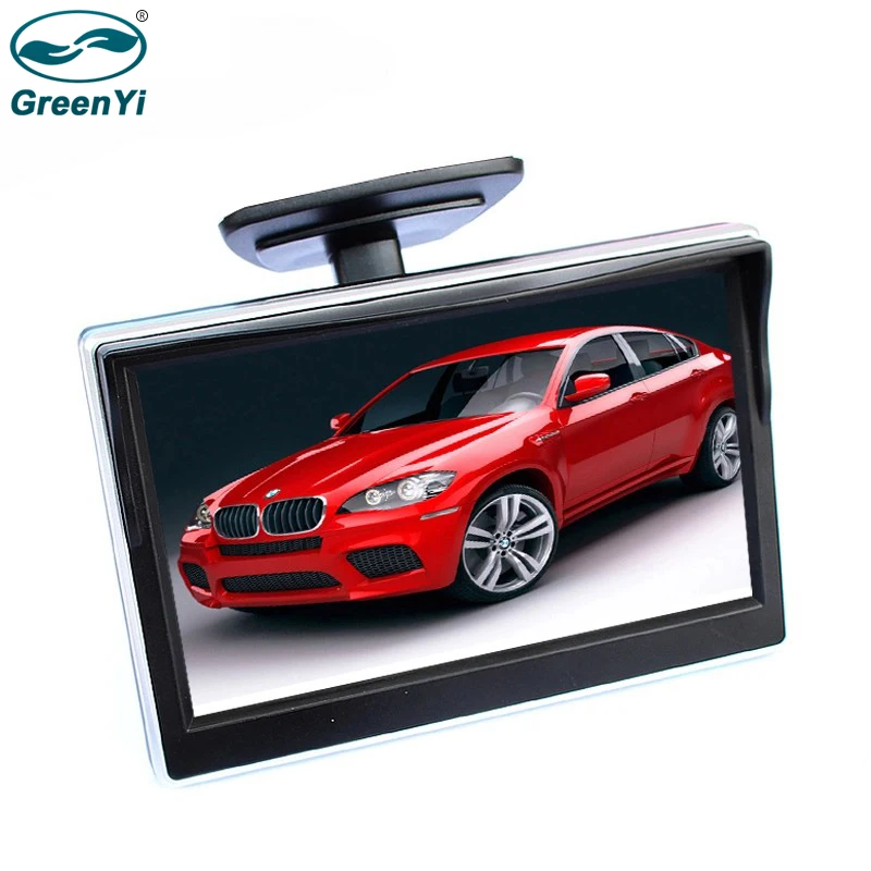 Greenyi 5 Inch Tft Lcd Screen Car Rear View Mirror Monitor Support ...