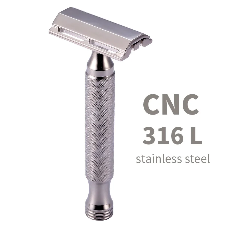 CNC-316-L-Stainless-Steel-Material-Men-Safety-Double-Edge-Razor-Shaving ...