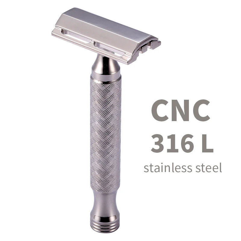 Cnc 316 L Stainless Steel Material Men Safety Double Edge Razor Shaving ...