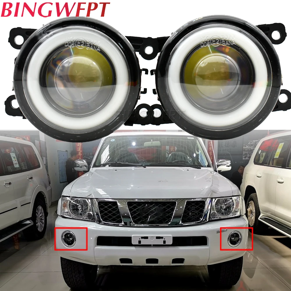 1-Pair-Pack-LED-Fog-Light-Angel-Eye-Daytime-Running-Lamp-DRL-12v-For ...