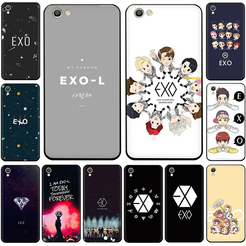 Kpop exo sorte um silicone caso de telefone para oppo reno 2 z 10x ace ...