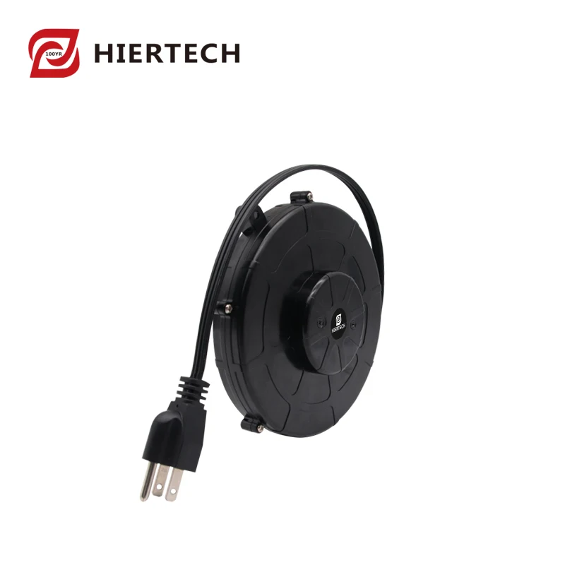 Hiertech 2020 Retractable Cable Reel America Plug With 3m Power Cord 18awg With 3 Cores ...