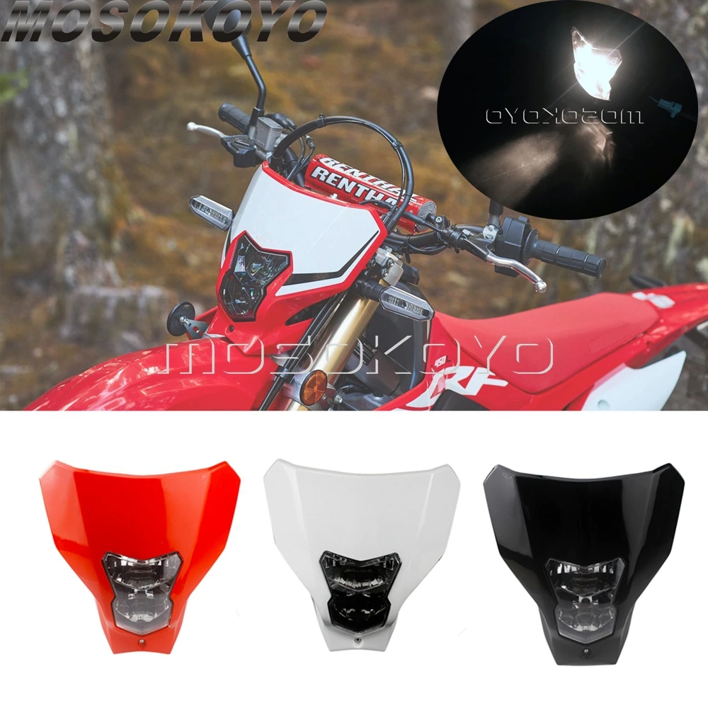 Supermoto Dirt Bike Headlight 12V Bulb Lighting Front Headlamp For ...