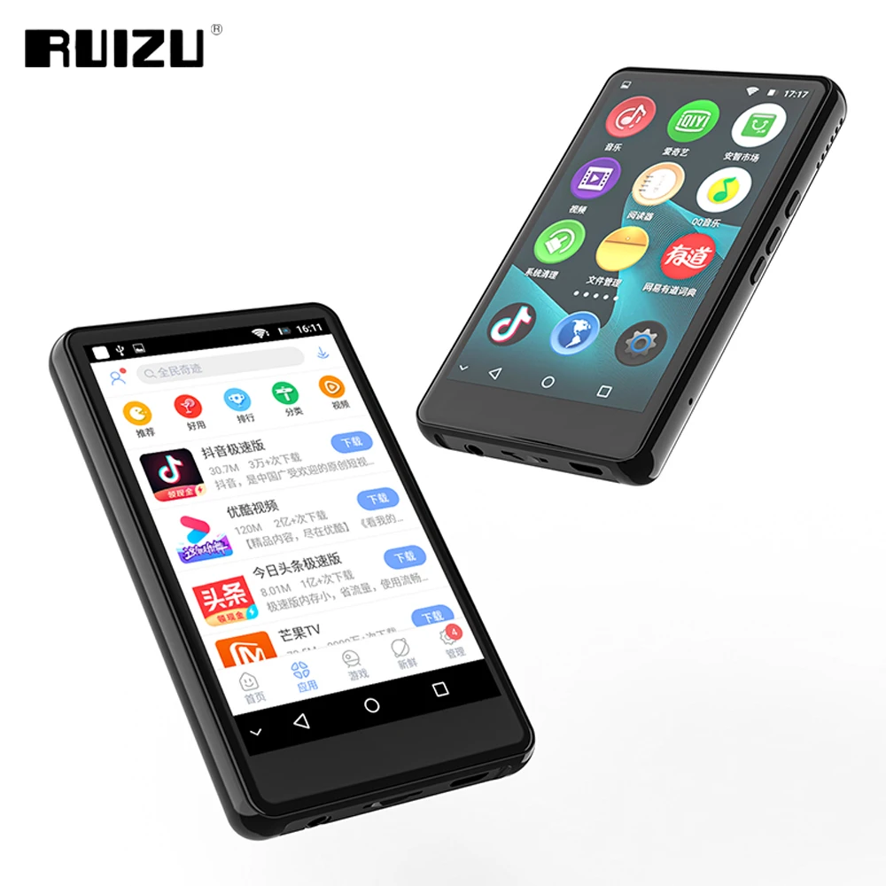 RUIZU-H6-Android-WiFi-MP3-Player-With-Bluetooth-Full-Touch-Screen-4inch ...