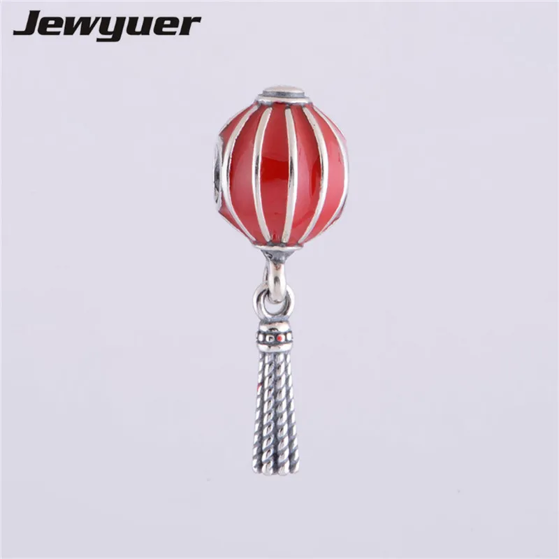 Silver Chinese Lantern Hanging Charms With Enamel 925 Sterling Silver ...