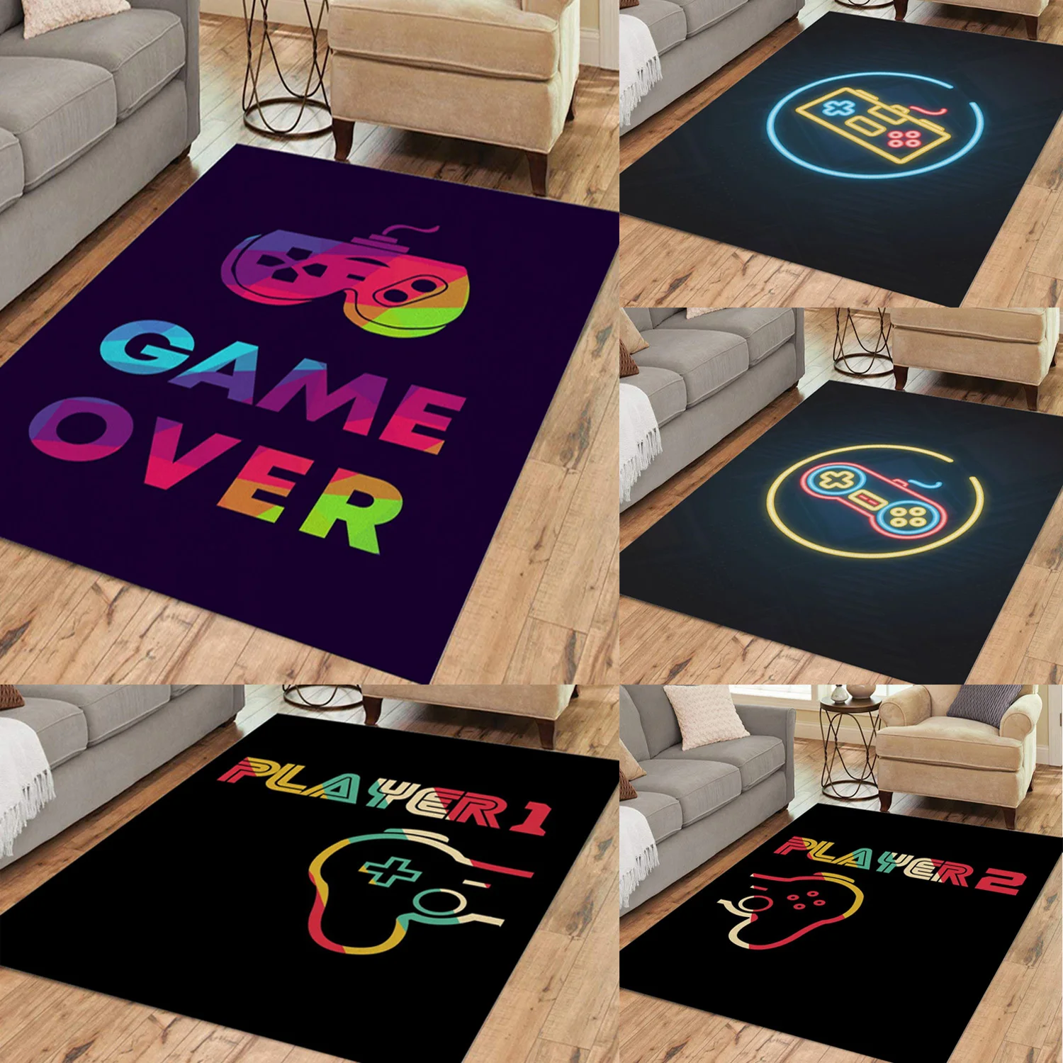 Gamer-Controller-Area-Rugs-Non-Slip-Floor-Mat-Doormats-Home-Runner-Rug ...