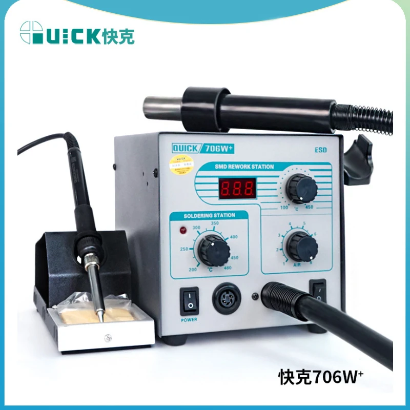 QUICK-706W-2-em-1-Esta-o-de-Retrabalho-SMD-BGA-Hot-Air-Gun-Desoldering ...