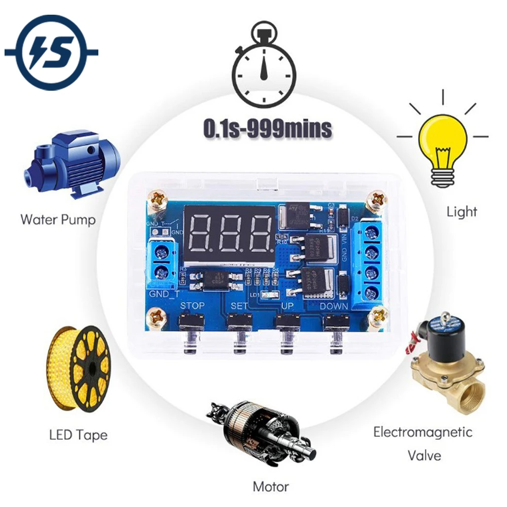 Timer Delay DC 5V 12V 24V 36V Cycle Delay High Level Trigger Module ...