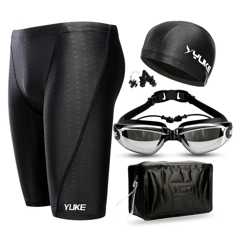 Men Swimming Shorts Waterproof Competition Swim Equipment Goggles with ...