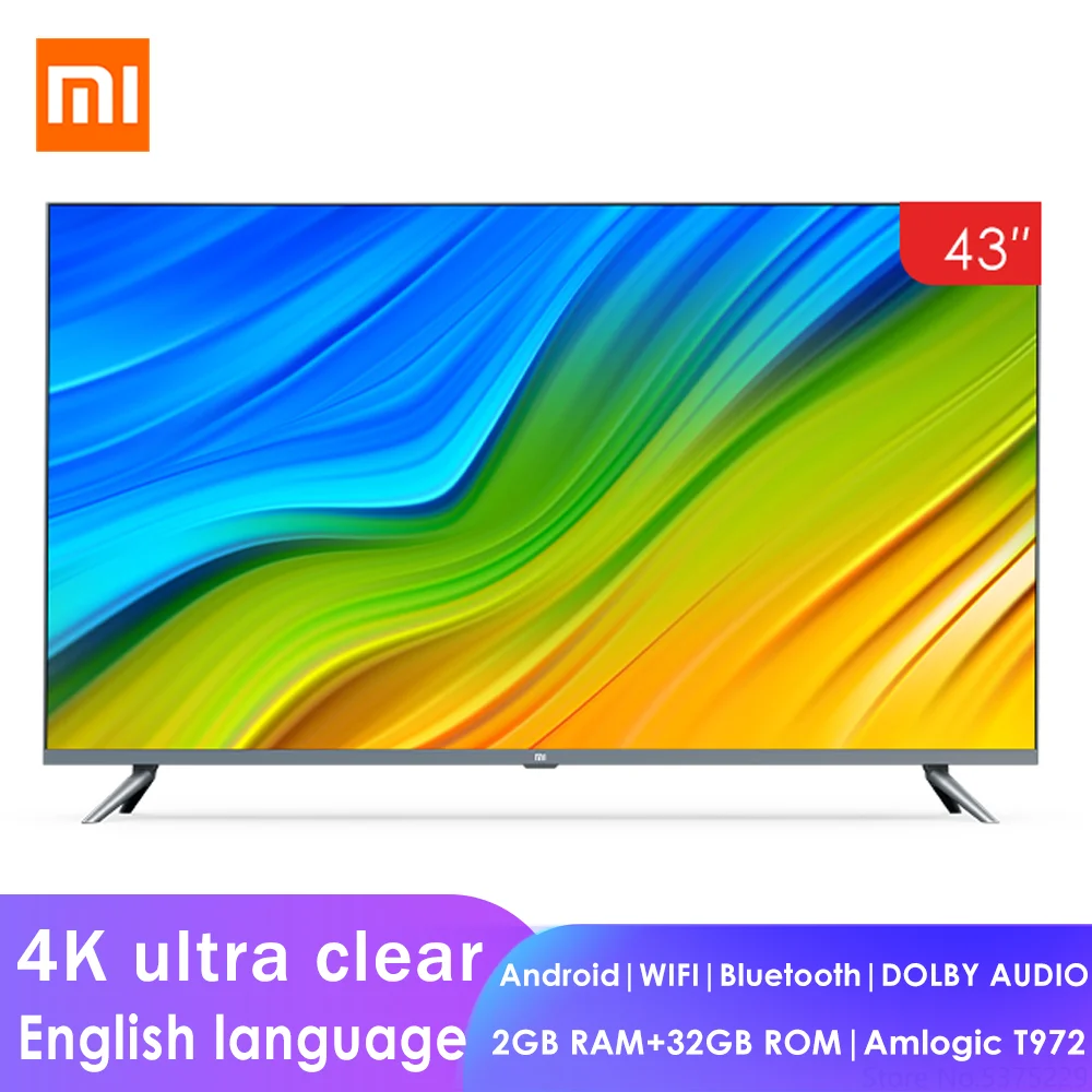 Xiaomi MI Full screen 4K Smart LCD TV E43S 43inch Quad Core 2GB+32GB ...