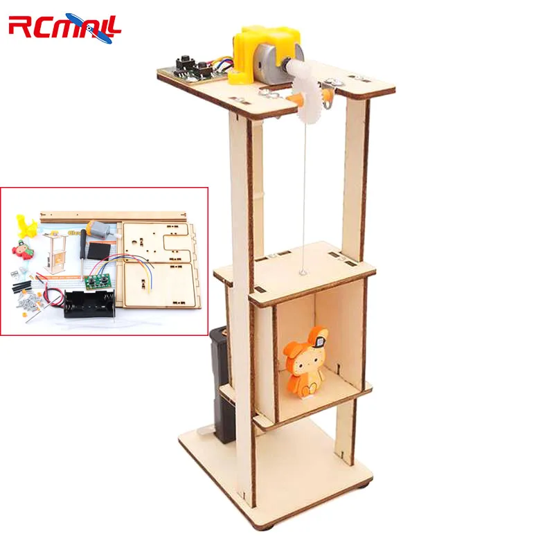 RCmall Elevator Function Principle Toys DIY Assembled Electric Lift ...