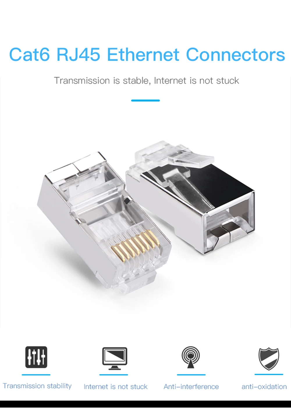 Micronet RJ45 Cable Connector-Pack