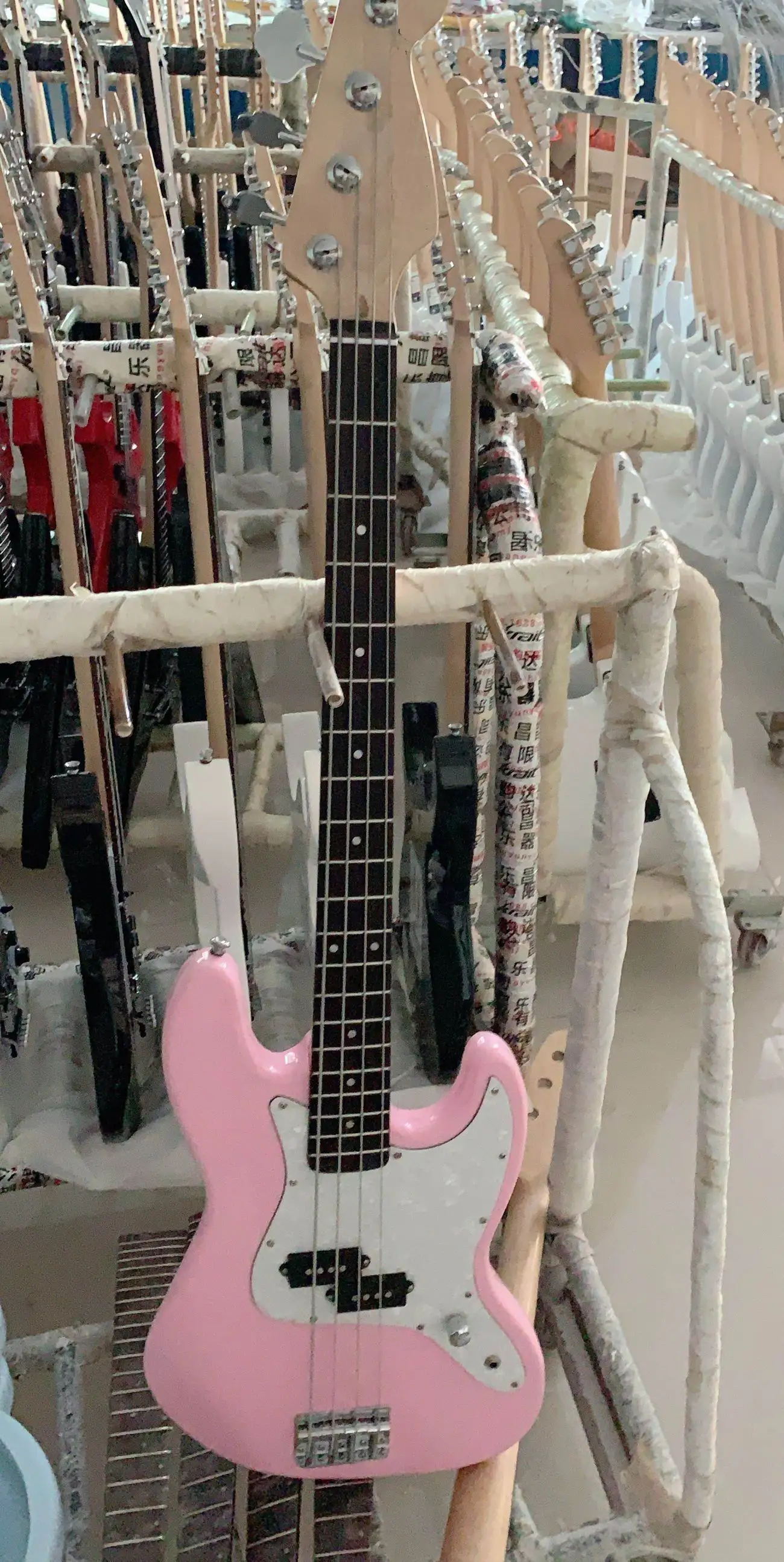 Electric Bass Guitars Pink