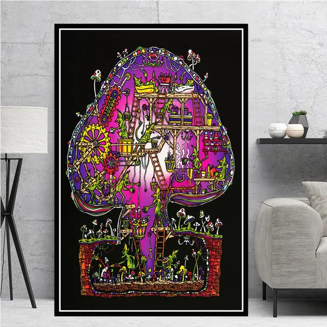 Trippy Blacklight Poster