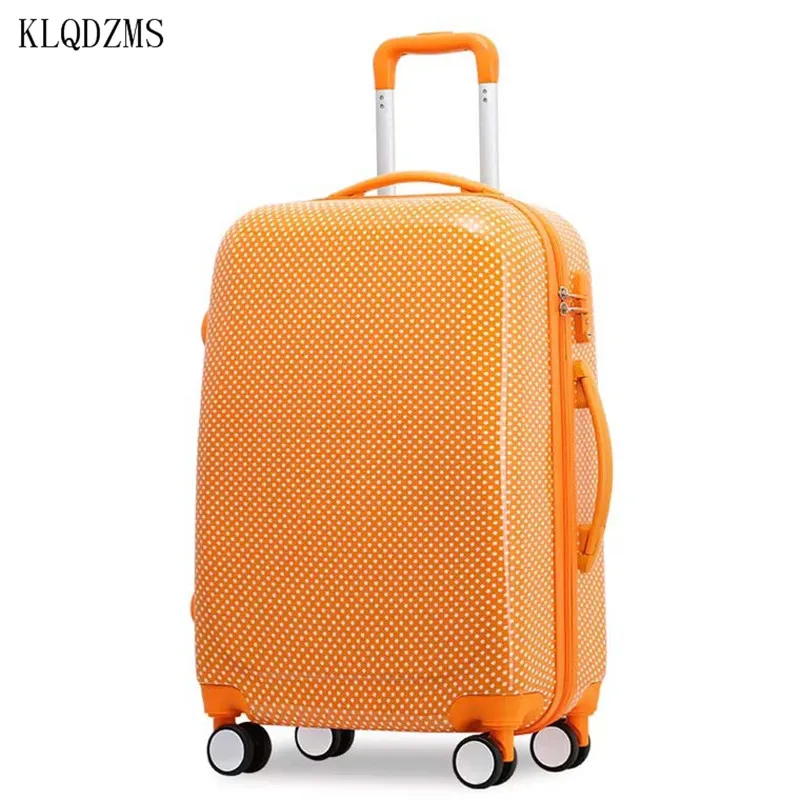 KLQDZMS 20"22"24inch high quality suitcase girls rolling luggage ...