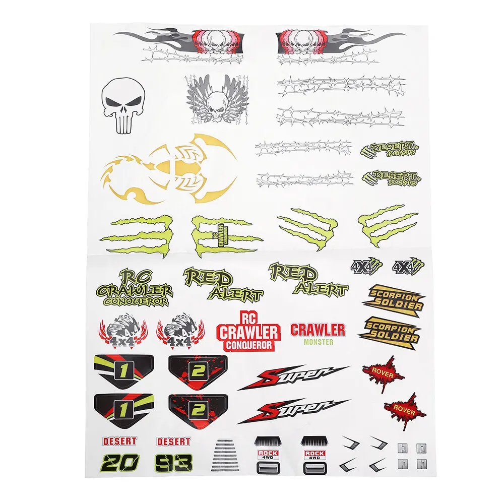 PXtoys 9303 1 1/18 DIY Stickers Decals Sheet Body Accessory RC Car ...