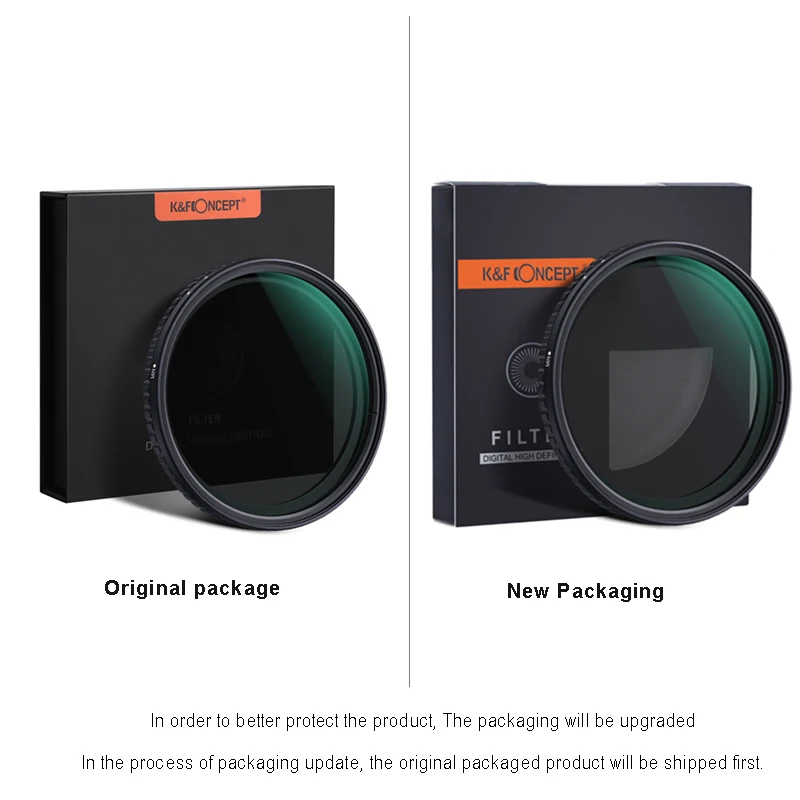 K&F Concept ND8-128 Variable ND Filter 62mm 67mm 72mm 77mm 82mm NO X Spot Fade Neutral Densityr ...