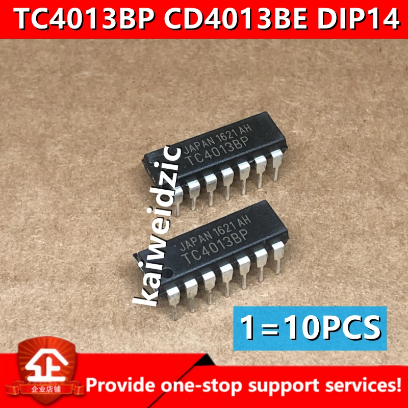 Kaiweikdic chip lógico de circuito integrado dual D flip flop, CD4013BE TC4013BP HEF4013BP DIP ...