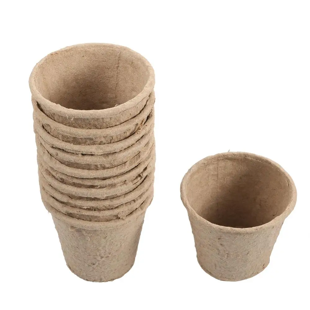 10-Pcs-Biodegradable-Paper-Pulp-Cultivation-Cup-Plant-Seedling-Nursery ...