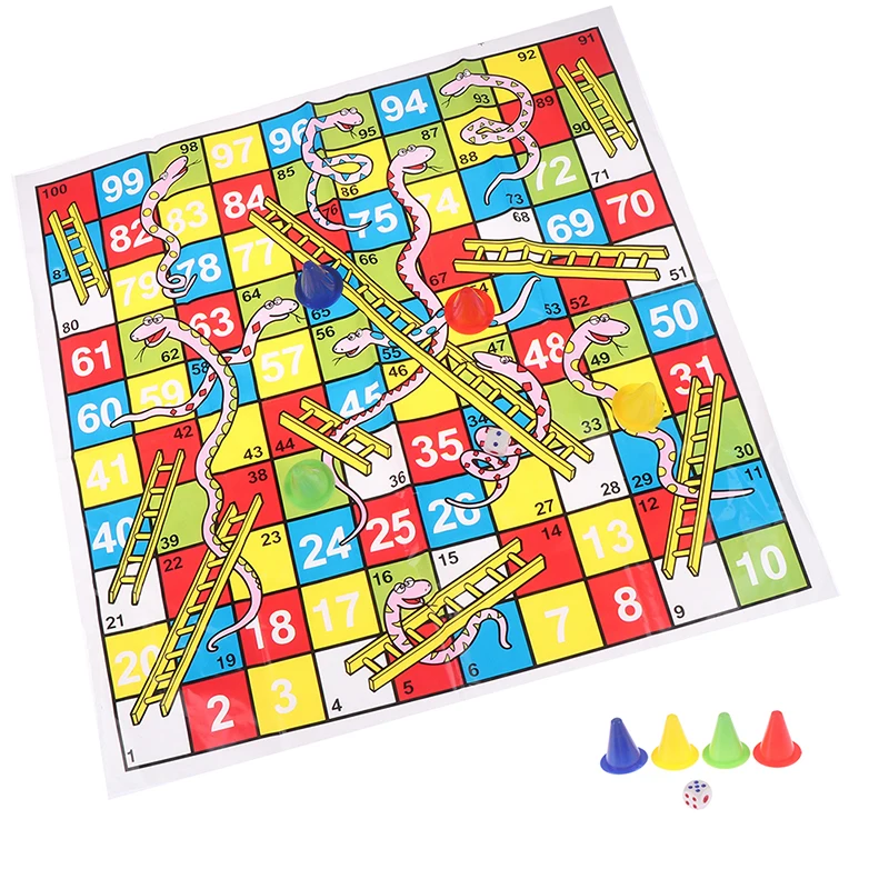 Snake Ladder Educational Children Toys Snake chess Interesting Board Game Set Portable Flying ...