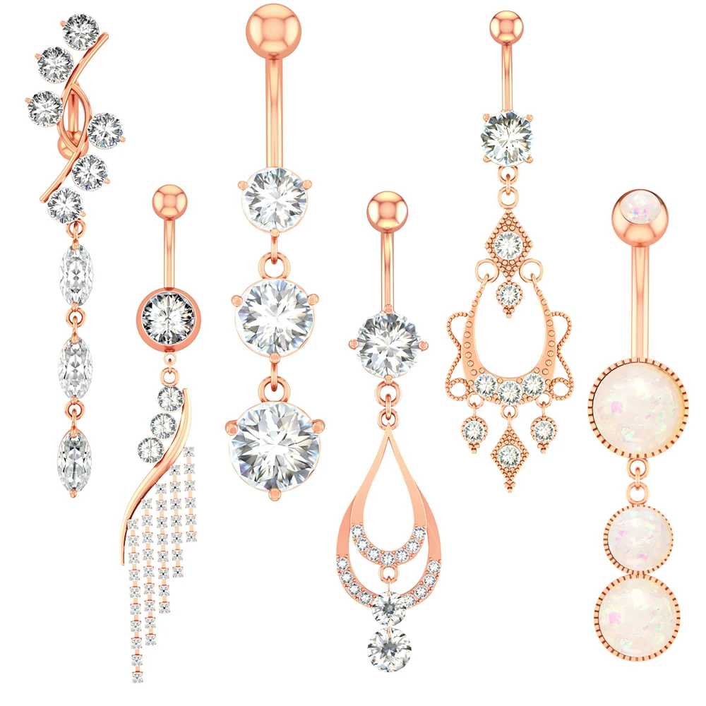 1pc Sexy Dangling Navel Belly Button Rings Belly Piercing Brincos ...