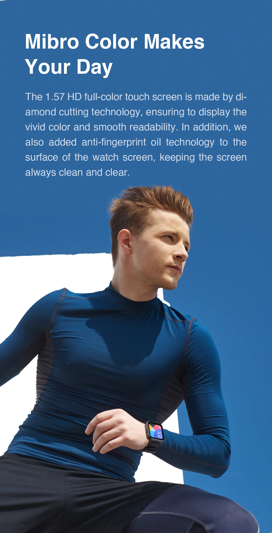 Buy Mibro Color Smartwatch 1.57Inch Display Fitness Tracker Blood ...