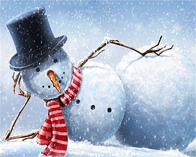 Festive Christmas paint by numbers kits