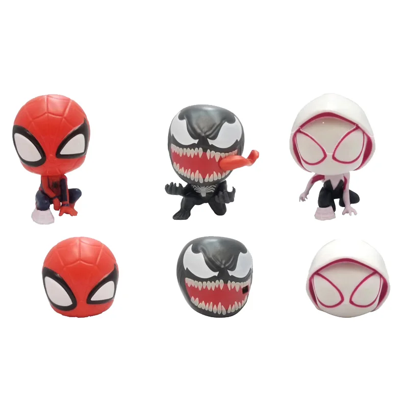 Spider Man Into The Spider Verse Action Figure Q Version Spiderman ...