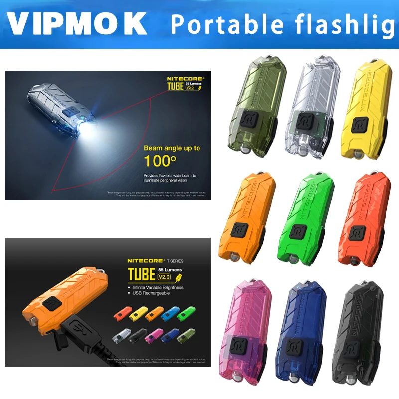 NITECORE TUBE Portable Mini LED Flashlight USB Rechargeable Waterproof ...