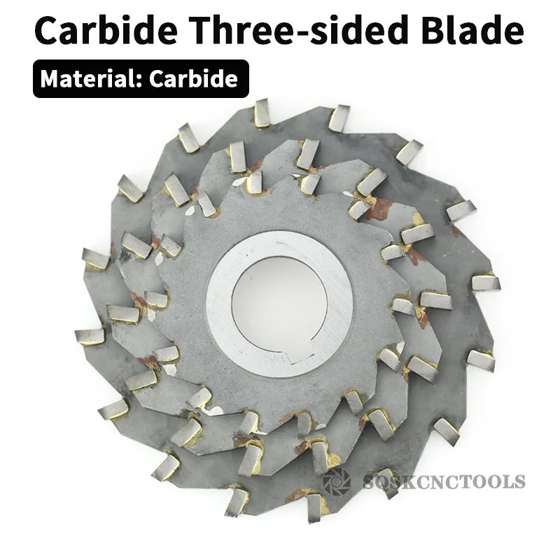 Três lados Indexável Disco Fresa, Alloy Tungsten Steel Tool, CNC Blade, Usinagem Flat Carbide ...