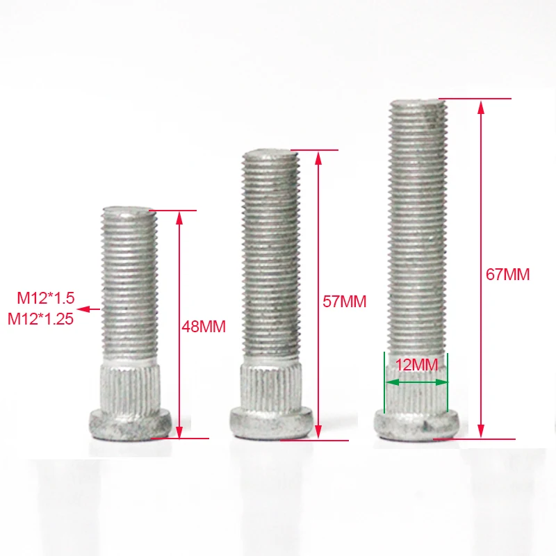액슬 볼트 12 스플라인 12x1.5, 혼다, 스즈키 12x1.25 휠 스페이서와 함께 사용 가능|Nuts & Bolts ...