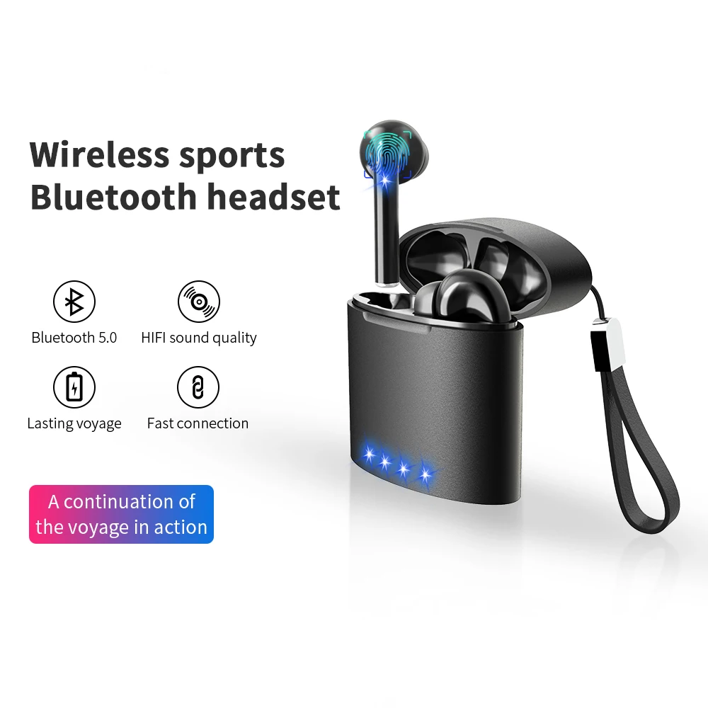 Casti Wireless TWS M16, Cyril, Bluetooth 5.0, Afisaj nivel baterie ...