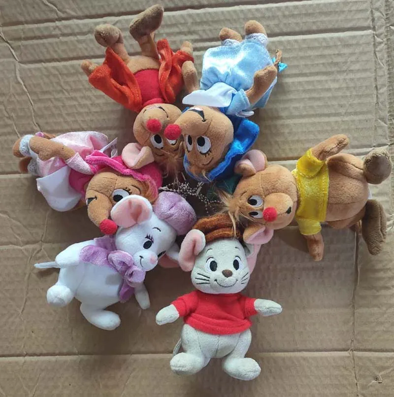 Japan Authentic Disney Doll Keychain Bag Plush Toy CINDERELLA'S JAQ GUS ...