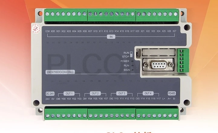 FX1N FX2N FX3U PLC 40MT 40MR 24DI 16DO 2AD 2DA Analog RS485 Modbus 4/6 Axis High Speed Pulse ...
