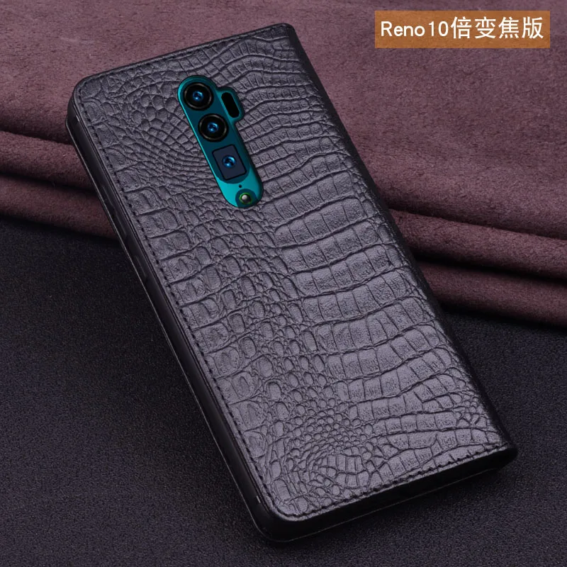 Genuine Leather Magnetic Flip Phone Bag For OPPO Reno 2ZOPPO Reno 2OPPO ...