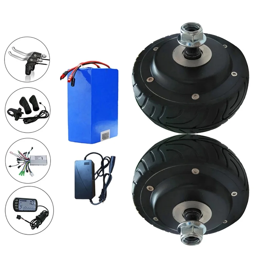 Double-drive-4-inch-Hub-Motor-Electric-Bicycle-Wheel-24V-36V-250W-BLDC ...