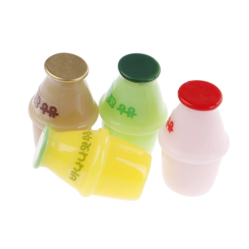4Pcs 1:12 Mini Yakult Juice Milk Cup Milk Cup Drinking Water Cups Water ...