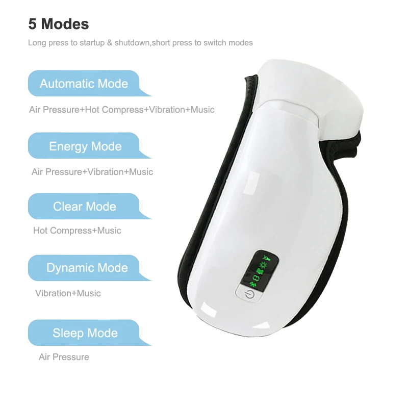 Bleu - Masseur électrique pour thérapie oculaire, Bluetooth, Musique ...