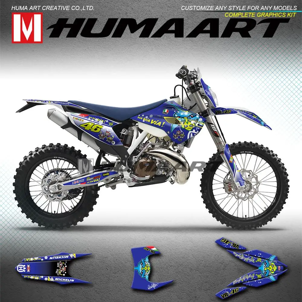 HUMAART carreras de Motocross de vinilo calcomanías gráficas Kit para ...