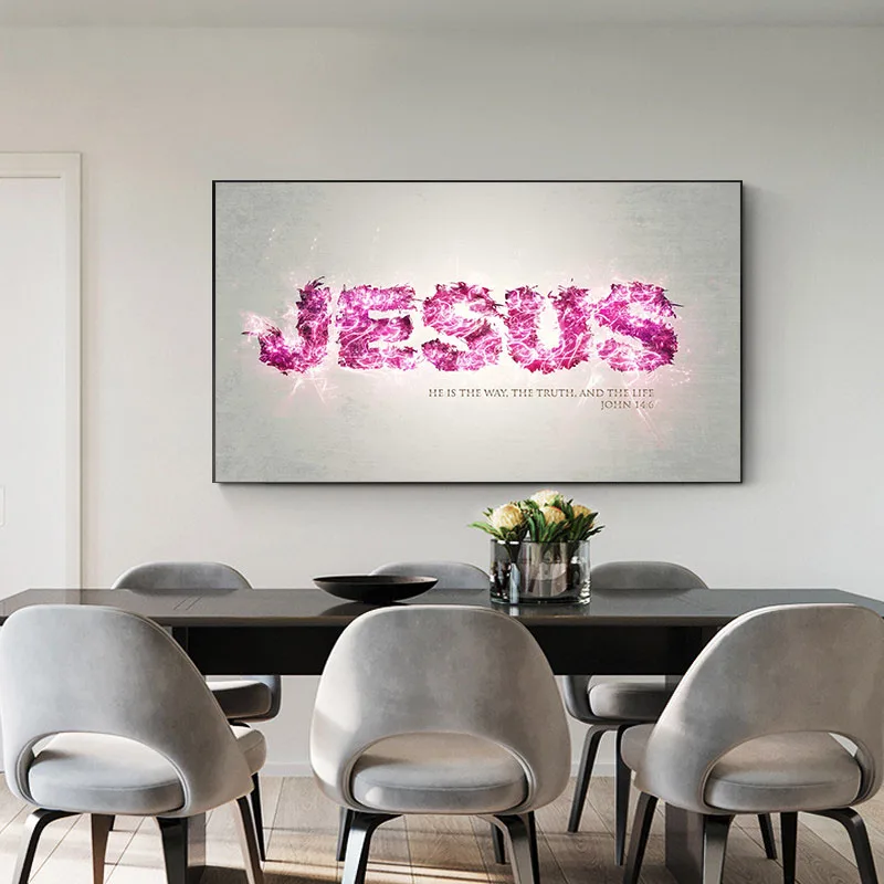 Posters-and-Prints-Christian-Jesus-Letter-Wall-Art-Canvas-Painting ...
