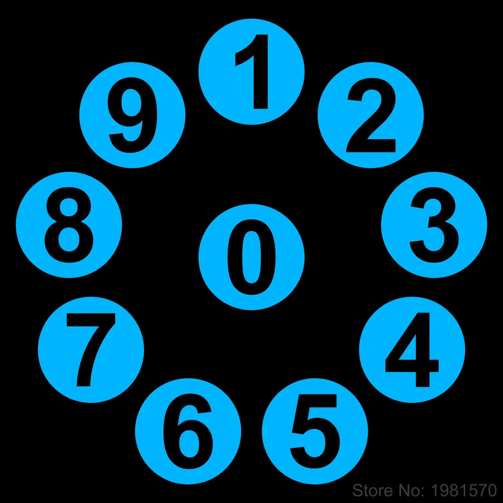 Numbers Stickers Glow in the Dark Numbering Stickers Luminous Digit ...