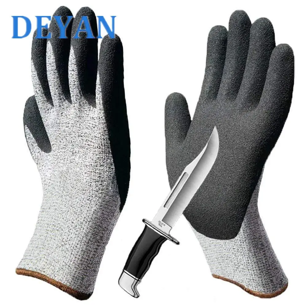 Level 5 Cut Resistant Gloves HPPE Industrial Prick Resistant Gloves ...