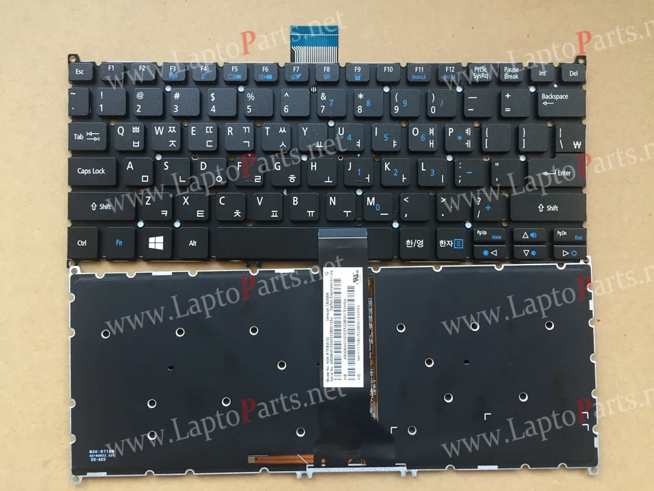 New KR Korea BackLit Keyboard For Acer Aspire V5 122 122P V5 132 132P ...