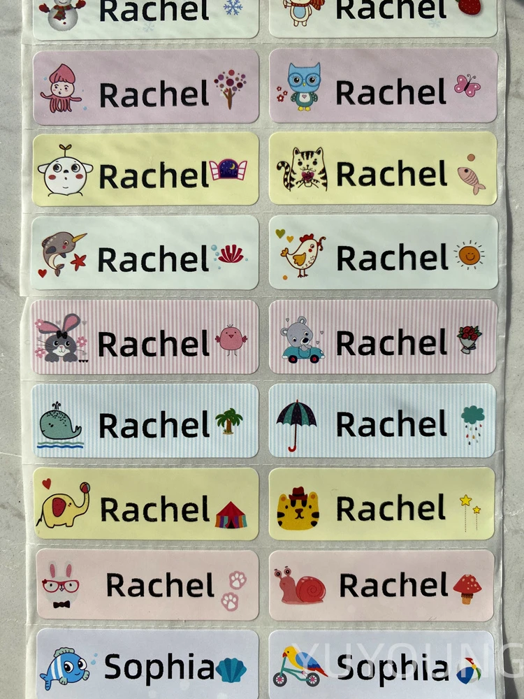 80Pcs big size Name Sticker Customize Stickers Waterproof Personalized ...