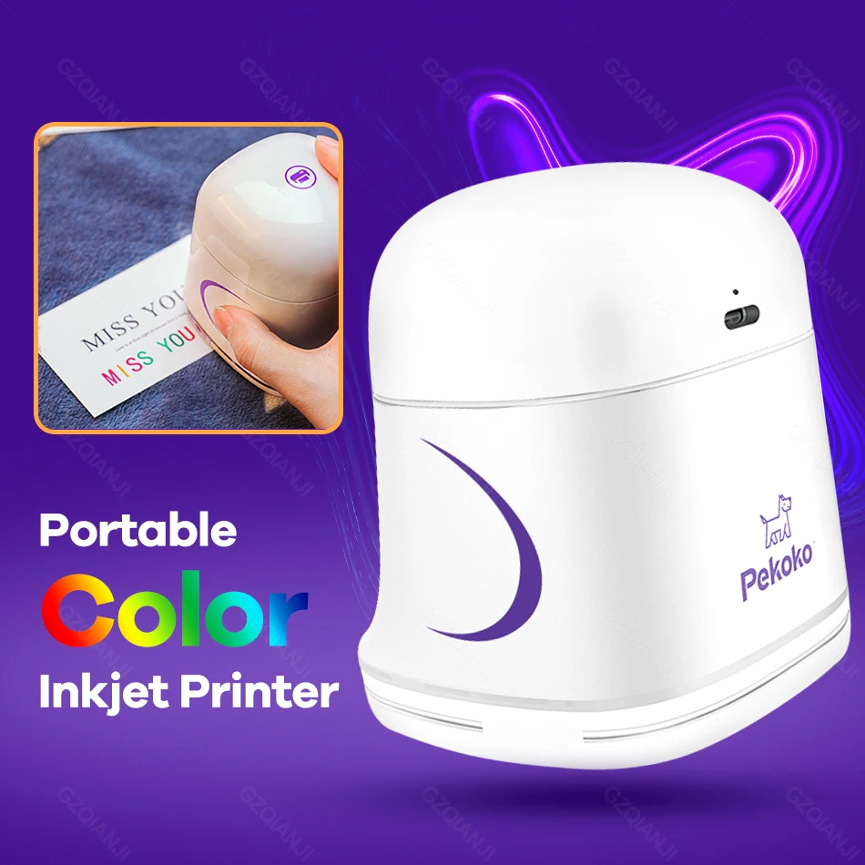 Mini Portable Ink Color Printer Handheld Printer Inkjet Printing ...