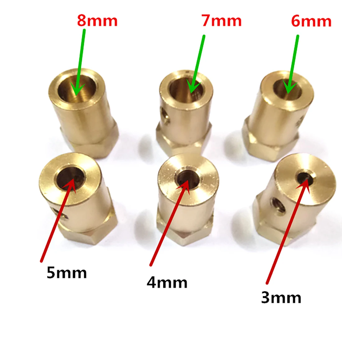 5PCS-JMT-Motor-Hex-Coupling-Hexagonal-Brass-Connector-Connecting-Shaft ...