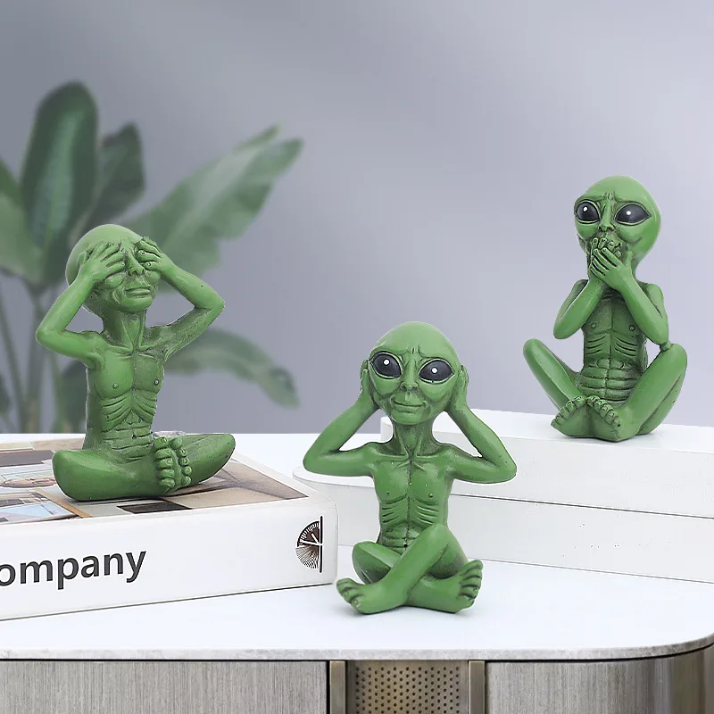 Alien-Statue-Martians-Garden-Figurine-Set-For-Home-Indoor-Outdoor ...