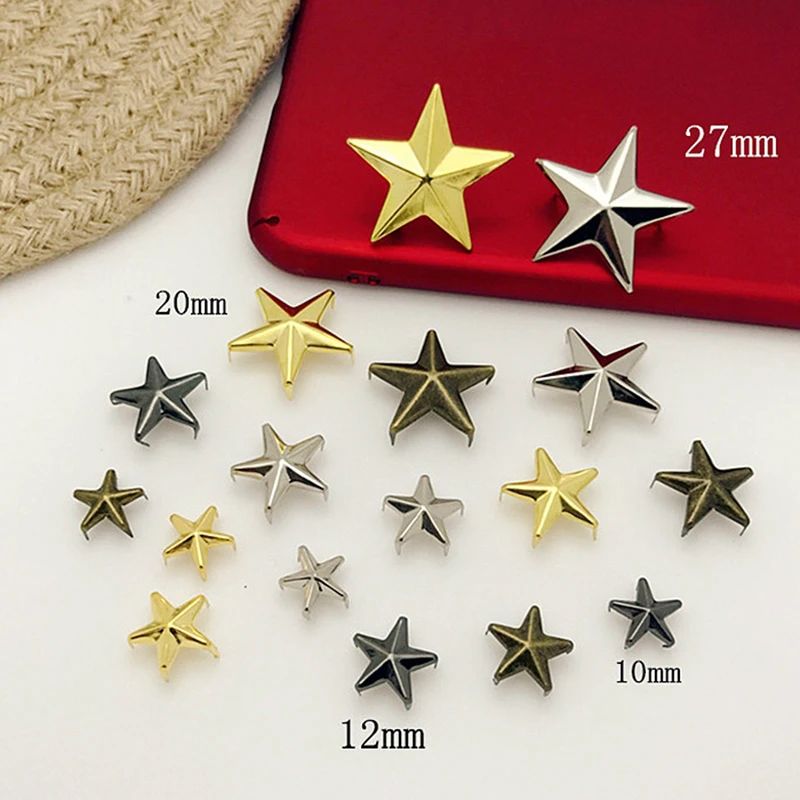 Remaches para ropa con forma de estrella de Metal, accesorios de ...