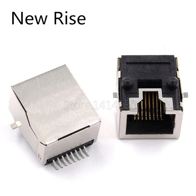 10Db Smt Rj45 8P8C Jack Csatlakozó Pcb -Tartó Hálózat Aljzat Internet ...