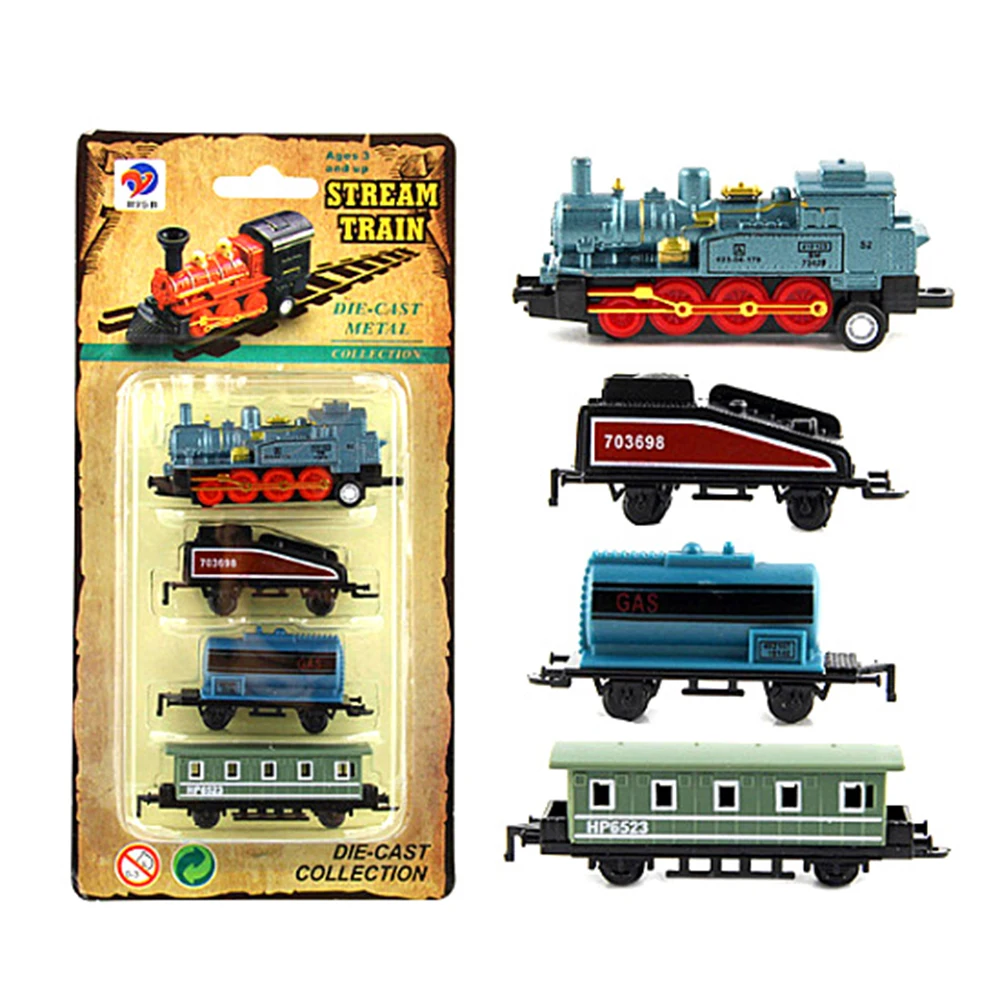Steam-Train-Set-Railway-Vehicles-Toys-Mini-4-5Pcs-Diecasts-Metal-Alloy ...